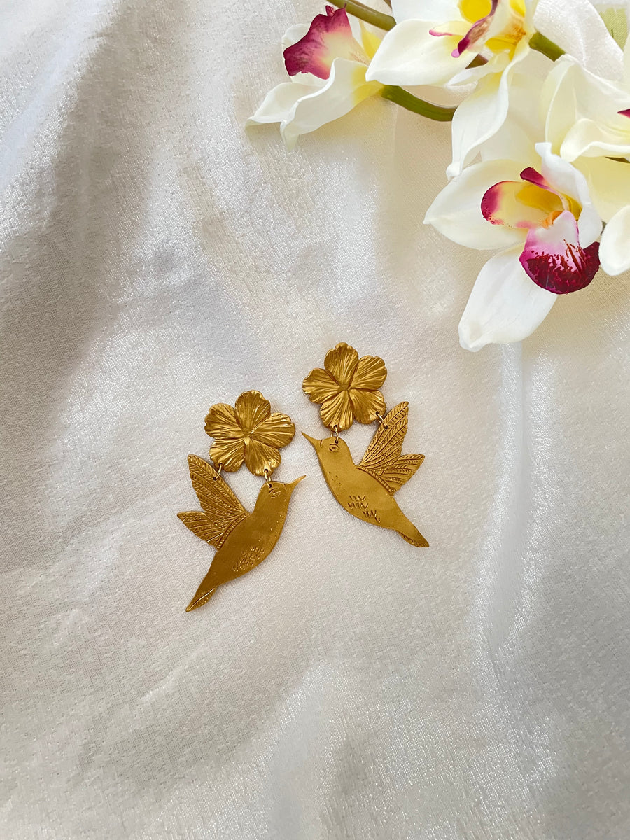 COLIBRI STATEMENT EARRINGS – PaperPapayas